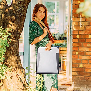 4 Pcs Scrapbook Paper Storage,Paper Storage Organizer Transparent Scrapbook Vinyl Storage Box with Handle Paper Holder Scrapbook Supplies for 12x12 Paper Crafts (Black)