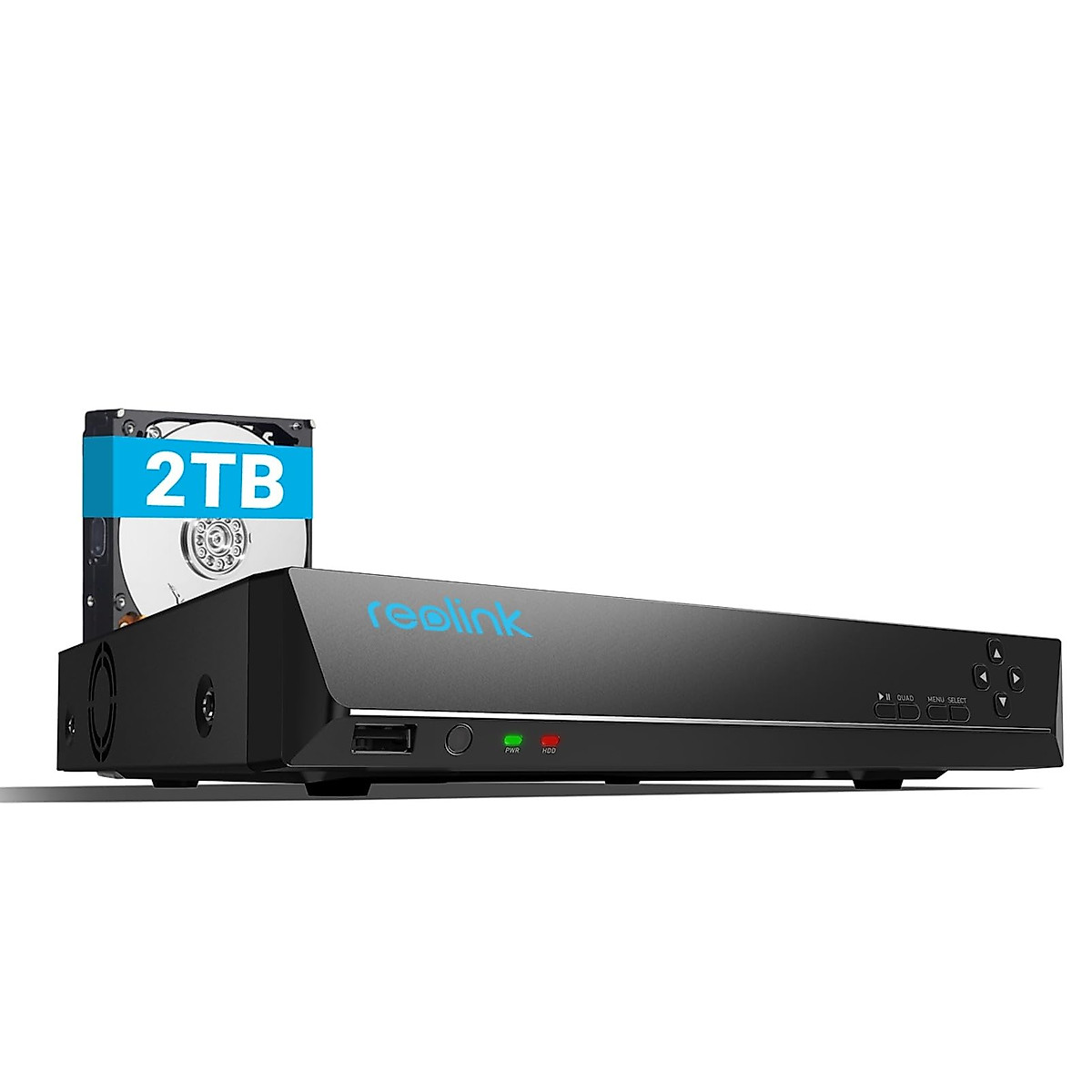 REOLINK 4K PoE NVR 8 Channel Pre-Installed 2TB HDD, 4K Ultra HD PoE Outdoor Security Cameras with Smart Detection, RLN8-410 NVR Bundle with RLC-810A and RLC-820A