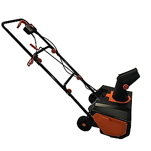 Kapoo Snow Thrower, 18 Inch Electric Snow Blower, 13 Amp, Overload Protection, Steel Auger and 180° Rotatable Chute, Black & Orange bb02