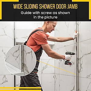 1-5/8" Jamb Guide for Glass Shower Door Used for Side or Bottom Replacement (Pack of 2). Please Note That it Will not fit All Rail-Rollers-Door, Please Refer Images 3 and 4 for Dimensions