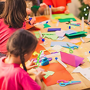 LovesTown Preschool Training Scissors,6 Pcs Dual-Colour Children Safety Scissors Pre-School Training Scissors Safety Scissors Art Craft Scissors