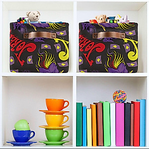 GuoChe Yellow Purple Joker and Card Pattern storage bins sheet folding rack little