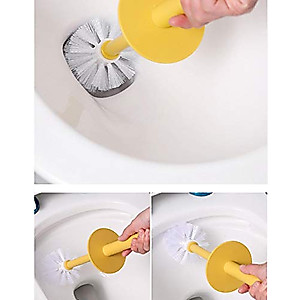 SPOUR Bathroom Toilet Bowl Brushes,Toilet Brush,Deep Cleaner Toilet Brushes,Floor Standing Toilet Brush Set,Toilet Brush for Home Hotel-Light_Blue