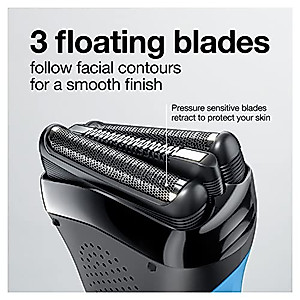 Braun Electric Razor for Men, Series 3 310s Electric Foil Shaver, Rechargeable, Wet & Dry