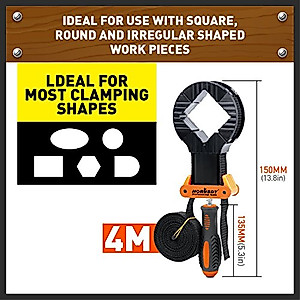 HORUSDY Band Clamp, Woodworking Frame Clamp Strap Holder for Picture Strap Clamp Strap Clamp