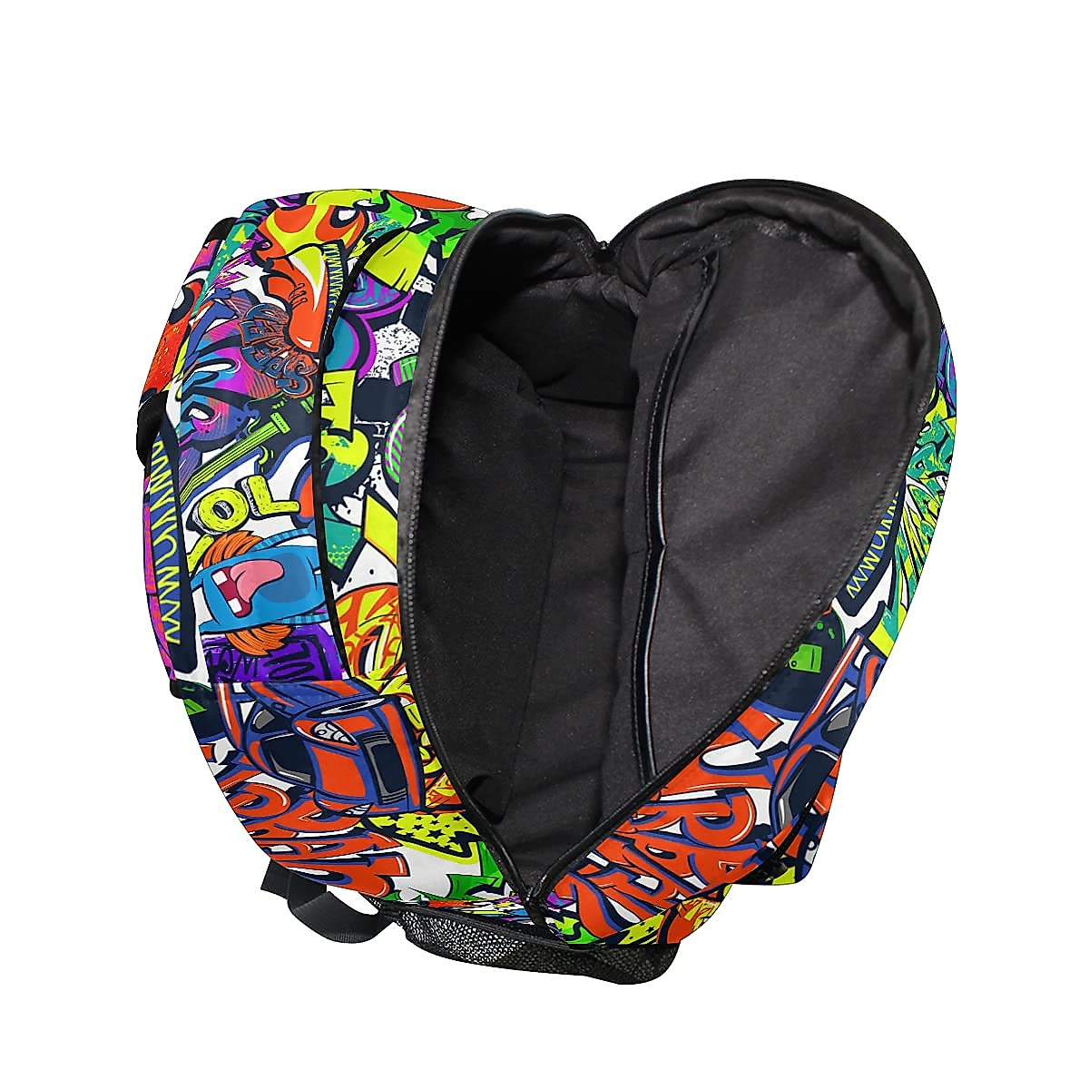 Tarity Cool Graffiti School Backpack For Kids Boys Girls Children Small Travel Bag Students Teenagers Bookbags Novelty Pattern Durable Backpack Laptop Computer Bag