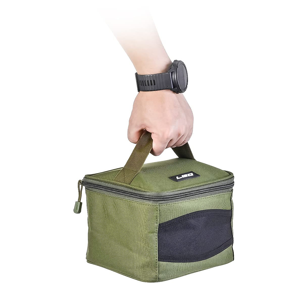 Conskyee Fishing Reel Case, Fishing Reel Storage Bag, Oxford Cloth Square Cover Fishing Accessories Bag