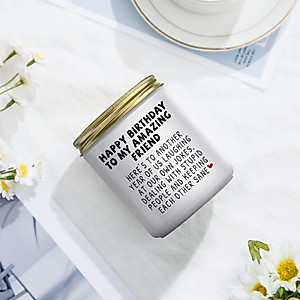 Jonico Happy Birthday Gifts for Women - Funny Best Friend Friendship Gifts for Women Friends, Birthday Gifts for Best Friend Bestie BFF Coworker Classmate Women, Lavender Candle Gifts