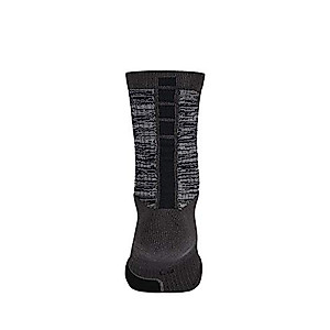 NIKE Elite Graphic Basketball Crew Socks Men's (Thunder Grey/Gunsmoke/Black, Large)