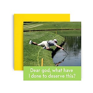 Huxters Golf Birthday Cards for men - Husband birthday card - Funny Birthday Cards for Men - Dad Birthday Card - Golf retirement card - mens golf card - 14.8cm Square