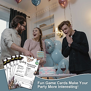 Magic School Baby Shower Party Game Baby Predictions and Advice Cards(30-Pack), Baby Gender Reveal Party Game Decoration Supplies(5"x7") - game-E01