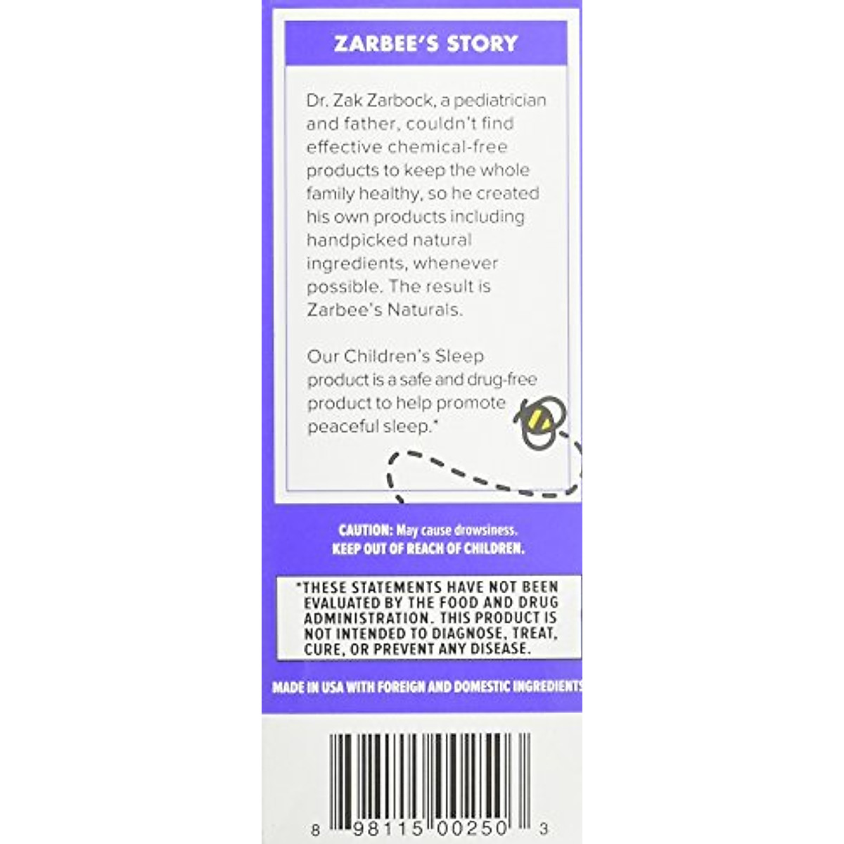 Zarbee's Naturals Children's Sleep Melatonin Supplement Chewable Tablets Grape Flavor - 30 ct, Pack of 2