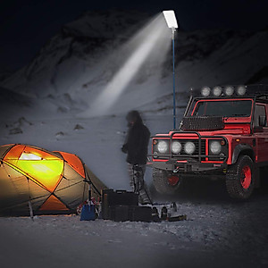 Uboway Outdoor Camping Lights Telescopic Fishing Rod Lamp with IR Remote for Camping, Fishing, Travelling, Party 12V