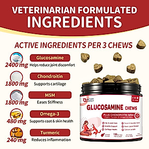 Glucosamine for Dogs, Probiotics for Dogs 180 Bites