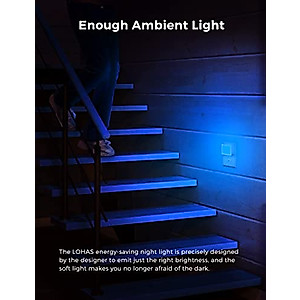 LOHAS Blue LED Night Lights, 4 Pack Dusk to Dawn Sensor Blue Plug into Wall Light for Kids, Blue Plug in Night Light, Auto On/Off Nightlight Ideal for Home Decor, Kid’s Room, Bedroom, Kitchen, Hallway