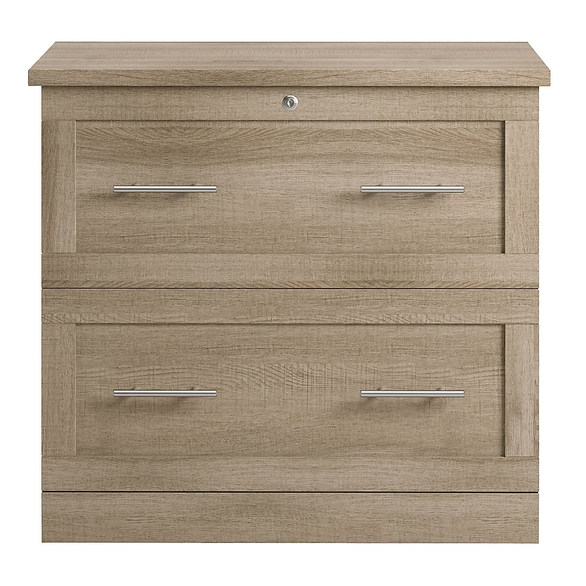 Realspace® 29-7/16"W x 18-1/2"D Lateral 2-Drawer File Cabinet, Spring Oak