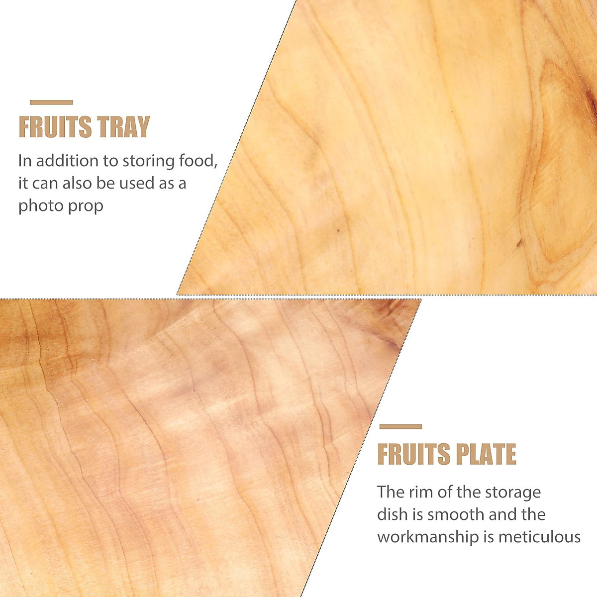 Happyyami Wooden Bowl Storage Root Wood: Crafts Bowl Fruit Salad Serving Bowls Random Shape