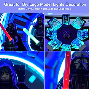 Upgraded Light Kit for Compatible with Lego Emperor's Throne Room Diorama Building Set, Lights Decoration Compatible with Lego 75352 (Model Not Included)