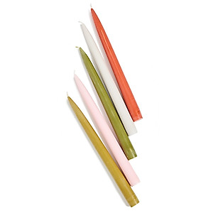 Maison Balzac Women's The Garden Set of 5 Chandelles, Rust/Pink/Olive/Pistachio, 5 Count