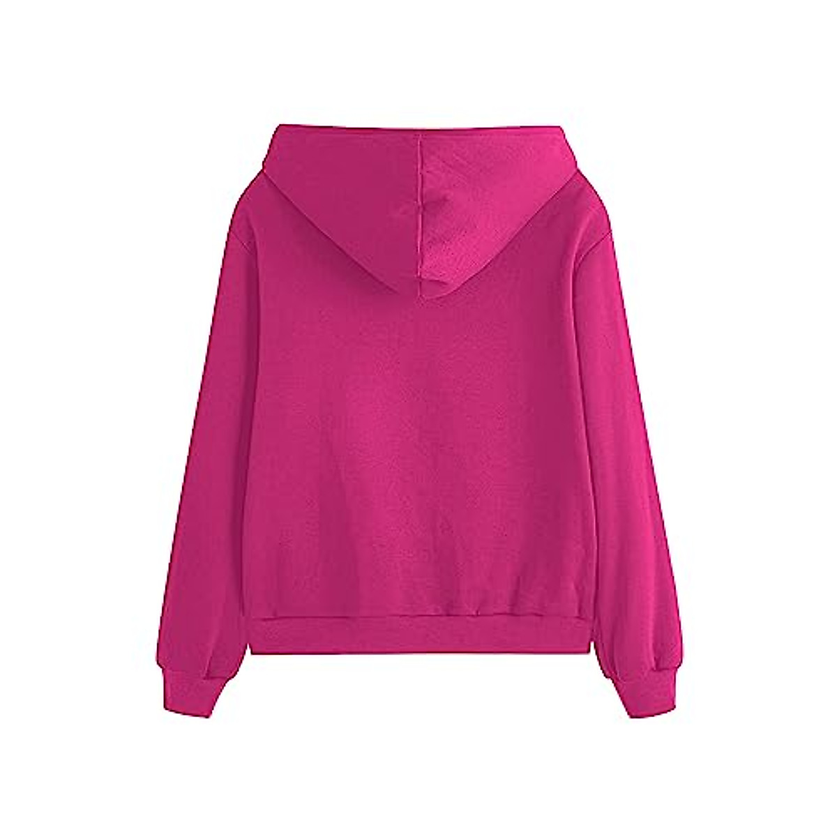 Floerns Women's Long Sleeve Zip Up Skeleton Hoodie Graphic Sweatshirt Jackets Hot Pink M