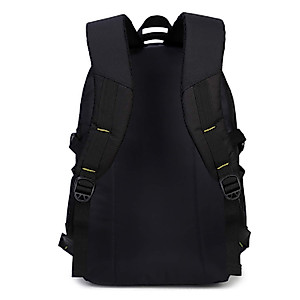 goldwheat School Backpacks Student Bookbag Casual Shoulder Daypack Travel Back Pack for Teen Boys (Black-3)