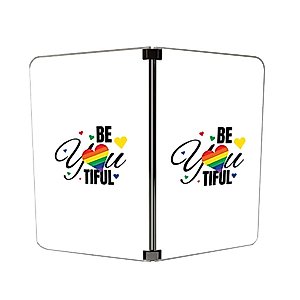 MightySkins Skin Compatible with Microsoft Surface Duo - BeYouTiful Rainbow | Protective, Durable, and Unique Vinyl Decal wrap Cover | Easy to Apply, Remove, and Change Styles | Made in The USA