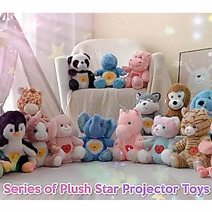 Cuteoy Plush Penguin Star Projector Musical Adjustable Singing Night Light Stuffed Animals Glowing Plushies Toy Gifts for Kids Birthday Easter Christmas,11''