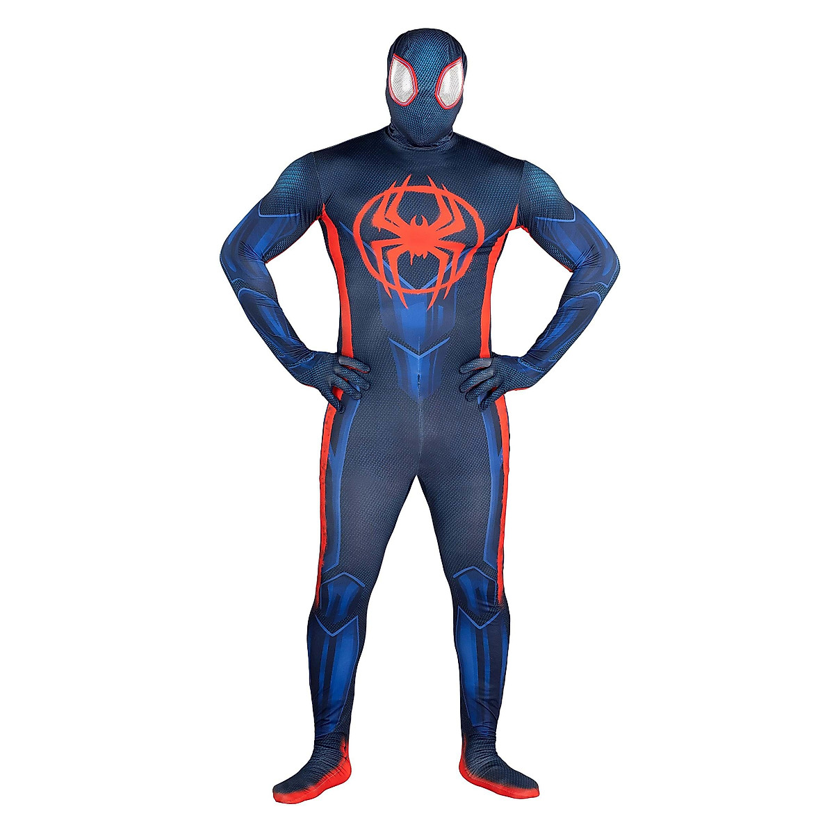 Jazwares Marvel Spider-Verse 2 Adult Miles Morales Zentai Suit Costume X-Large Black