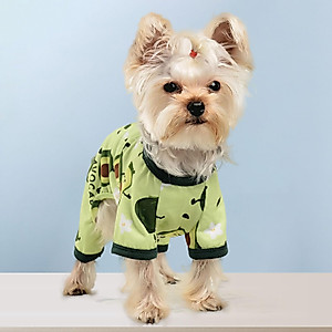 Dog Pajamas for Small Dog,Chihuahua Yorkie Teacup Pajamas Dog Shirts, Small Puppy Pjs, Soft Pet Pjs Puppy Clothes Dog Outfit