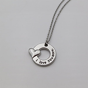 Mother Daughter Necklace I Love You More Necklace 18 inch Stainless Steel Necklace