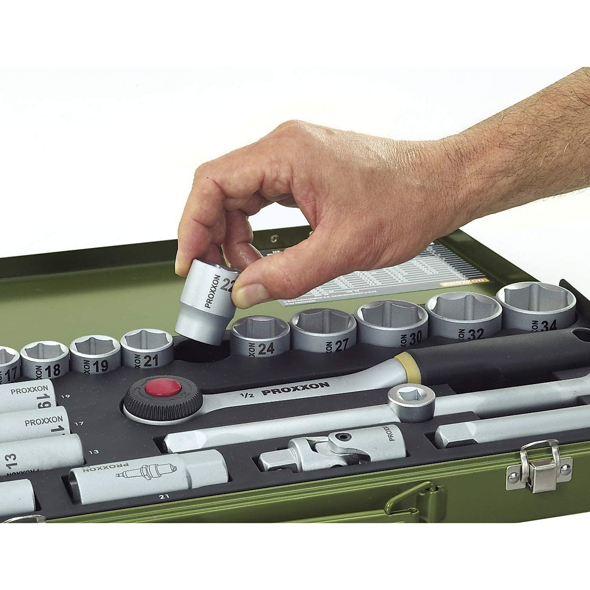 Proxxon (23080) 36 Piece Socket Set with 1/4 inch Square Drive