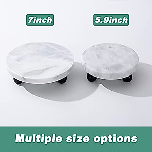 FasolaHome Decorative Marble Riser For Display, Cute Home, Bathroom, Kitchen Decor, Beautiful Marble Pedestal Stand Uniquely Displays Your Decorations, The Perfect Marble Tray to Add Some Beauty to Your House (Large-7inch)