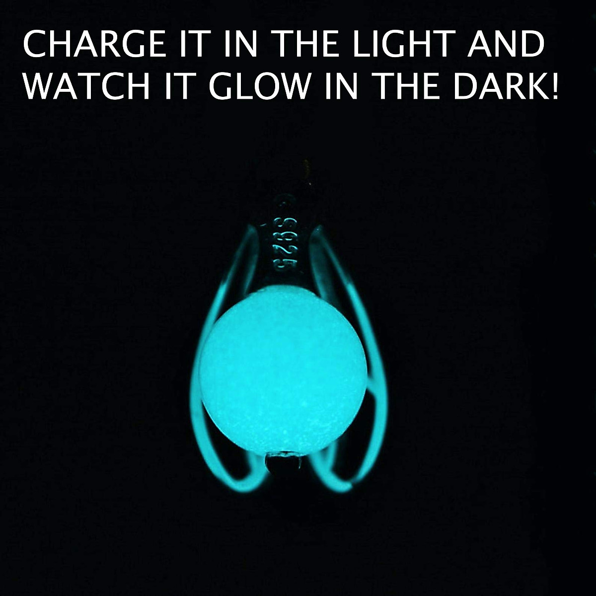 Bolenvi Luminous Firefly Glow in The Dark 925 Sterling Silver Charm Bead Pendant for Pandora & Similar Charm Bracelets or Necklaces