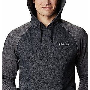 Columbia Men's Hart Mountain II Hoodie, Black Heather/Shark Heather, Small