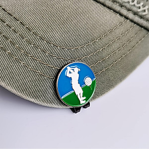 Eshan Magnetic Golf Hat Clips Ball Marker Holders (4 Pack, Galvanizde Black) for Golf Gloves Hats Bags Caps Visor Belt