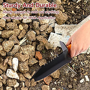 NUOSHIKE Metal Detector Digger Tools with Coin Probe, 7.48 inch Blade, Heavy Duty Serrated Edge Digger,Garden Knife with Sheath for Belt Mount