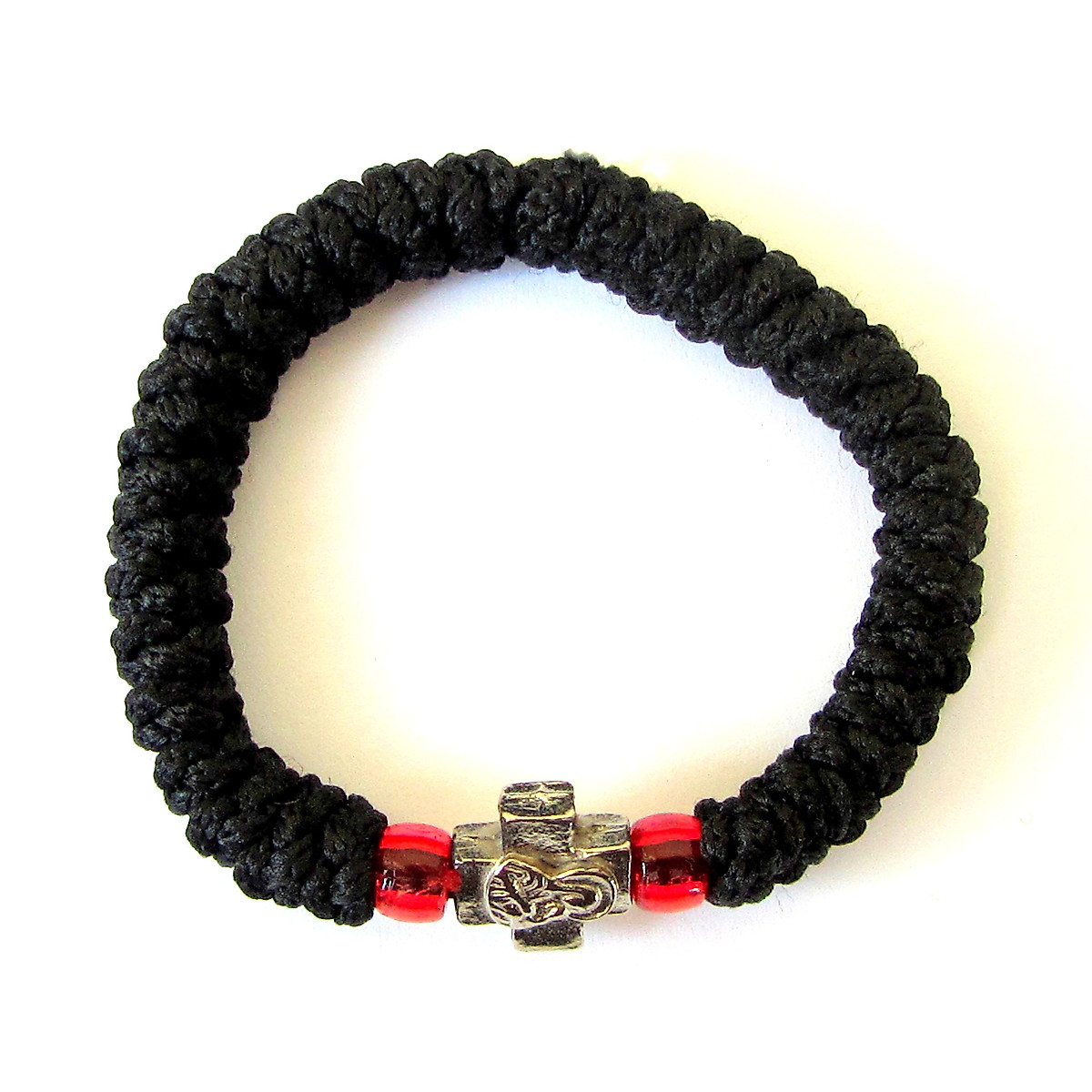 Iconsgr Handmade Christian Orthodox Greek Chotki, Komboskoini,prayer Rope Black Flexible / 2