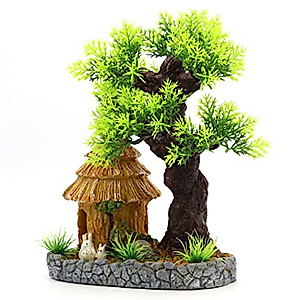 JGQGB Aquarium Decoration Resin Artificial Water Plant Tree Bonsai Fish Tank Aquarium Aquatic Landscape Aquarium Accessories (Color : C5.9 * 3.54 * 7.48in)