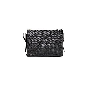 Madewell Women's The Knotted Crossbody Bag in Woven Leather, Black, One Size