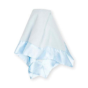 Baby Security Blanket (Blue, 15”x15”), 68% viscose from bamboo, 27% organic cotton, 5% Spandex fleece, Imported