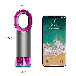 ZERO10 HOHOO Portable Bladeless Fan, USB Rechargeable, 3 Speeds | Gray