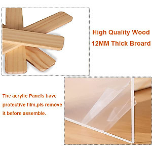 Large Clear Acrylic Display Case for Action Figure Funko Pop Collectibles ,Display Stand Riser Shelf with 3 Steps,Display Box for Toy Collectibles (3 Layer)