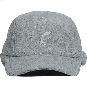 FETHAR Womens Athletic Winter Hat with Ponytail Hole - Fleece Running Hat for Womens (Athletic Grey Heather)