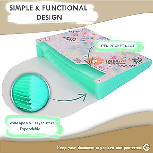 CNK File Folders Organizer with 13 Pockets Accordion Expanding Folder For Documents Receipt Document Paper Pocket Filing Products Accordian Important expandable holder files alphabetical Labels Letter