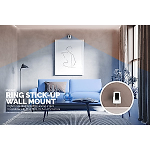 Corner Wall Mount for Stick Up Cam (2 Pack) Security Camera (Battery, Wired & Solar Versions) - Adhesive Holder, No Hassle Bracket, No Screws, No Mess Install (White) by Brainwavz