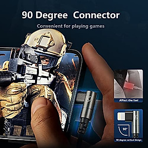 90 Degree iPhone Charger 6FT, [Apple MFi Certified] 3Pack Fast Charging Cables Cord,6Feet Right Angle Nylon Braided USB Lightning Cable for iPhone 14/13/12/11/Pro/Max/Mini/X/Plus/8/7/6/5S/SE/Plus/iPad