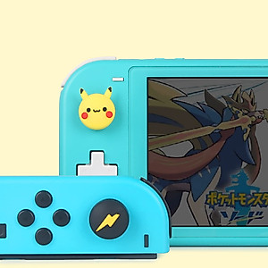 TIKOdirect Cute Thumb Grip Caps Compatible with Switch Joy-con/Switch OLED/Switch Lite, Kawaii Joystick Cap Grip 4PCS Soft Silicone Protective Ergonomic Button Cover, Pika