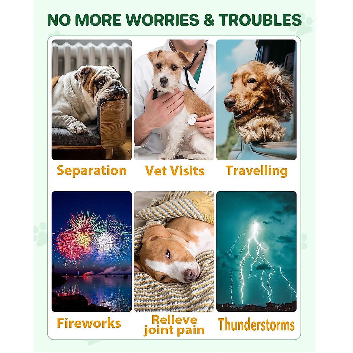 Hemp Calming Chews for Dogs Anxiety, Duck Flavored Calming Chews for Dogs 120 Chews Dog Calming Treats Natural Ingredients Calming Treats for Dogs Aid for Separation Barking Thunderstorms Travelling