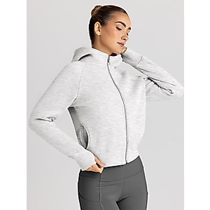 Trendy Queen Womens Zip Up Hoodies Jackets Cropped Sweatshirts Fleece Fall Outfits Casual Comfy Y2k Tops Winter Clothes 2025 Grey S
