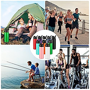 10 Pieces Aluminum Water Bottle 20 oz Leak Proof Aluminum Reusable Bottles Lightweight Portable Sports Water Bottle Bike Water Bottles Snap Lid Metal Water Bottle for Travel (Multiple Colors)